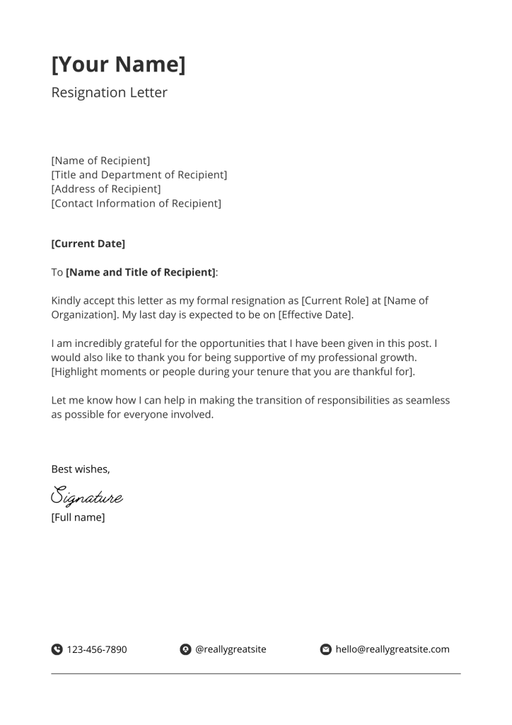 How to Write a Resignation Letter Sample in India